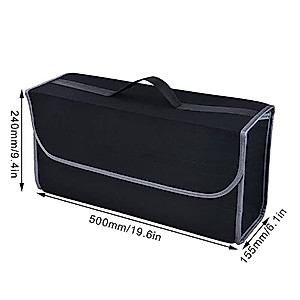 Car Trunk Storage Box Car Storage Box Cargo Box Trunk Bag Storage Organizer Multi-Pocket (Argento 50 * 15.5 * 24cm)