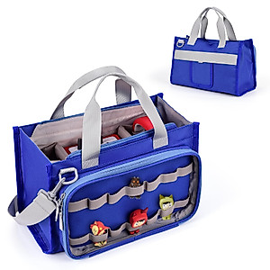 DDgro Tonies Figures Storage Bag for Toniebox Starter Set, Home and Outdoor Travel Carrying Case Organizer for Figurine Characters, Audio Player Box, Charger & Headphone, Bag Only (Small, Purple)