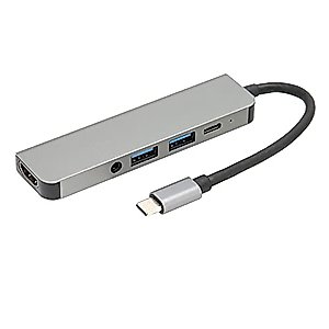 Usb C Dock, 5Gbps Aluminum Alloy PD Fast Charging USB C Hub USB3.0 Spee for Office for Keyboard for U Disk