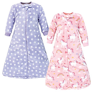Hudson Baby Unisex Baby Plush Long-Sleeve Sleeping Bag, Sack, Blanket, Celestial Unicorn, 0-9 Months