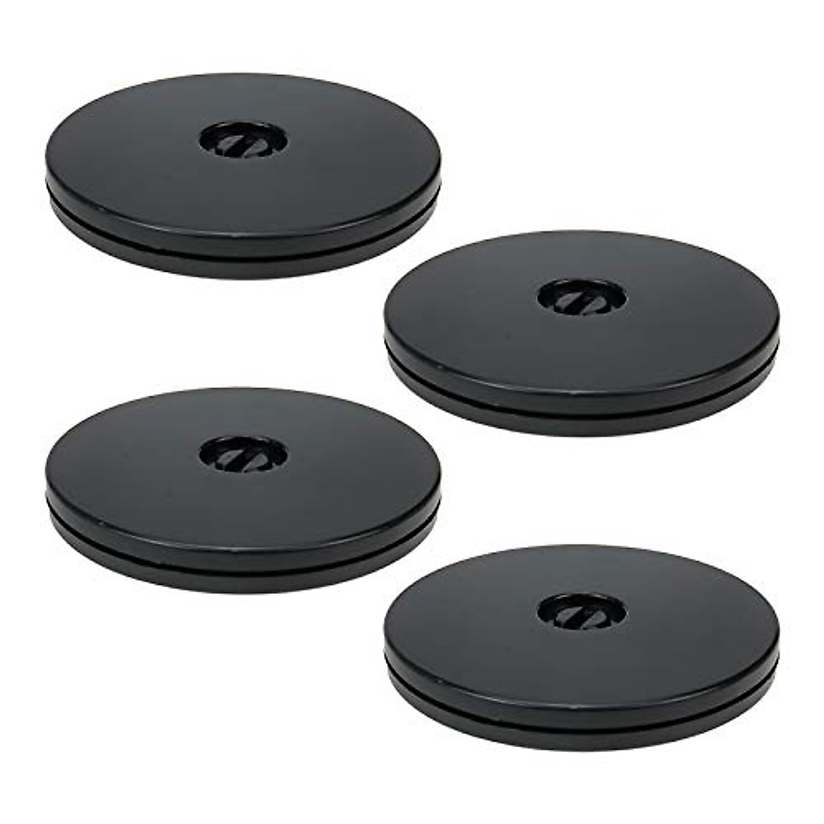 Geesatis 4 Pcs Acrylic Lazy Susan 4 inch Turntable Organizer Rotating Revolving Display Base,Smooth Swivel Plate for Display Base Turn Dining Table