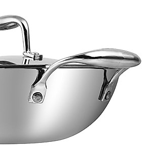 Vinod Platinum Triply X Kadhai with Lid