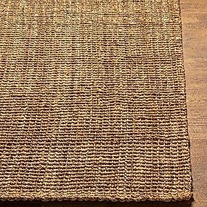 Hauteloom Ilana Jute Living Room, Bedroom Area Rug - Transitional, Traditional - Faded Driftwood,Chocolate Brown,Dark Brown - 8'6" x 11'6"