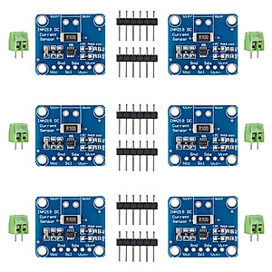 ACEIRMC 6pcs INA219 I2C Bi-Directional DC Current Power Supply Sensor Breakout Module Compatible with Arduino Raspberry Pi (6pcs)