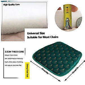 CUNCOO Kitchen Chair Cushions Set of 6 Dining Chair Pads 18"x18" Non Slip Seat Cushions Memory Foam Pads for Indoor Outdoor Home Office