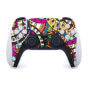ITS A Skin Skins Compatible with Sony Playstation 5 Console Disc Edition - Protective Decal Overlay Stickers wrap Cover - Ethnic Circles Pattern