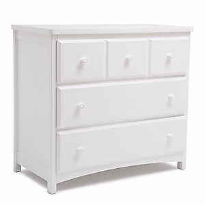 Delta Children 3 Drawer Dresser, Greenguard Gold Certified, White