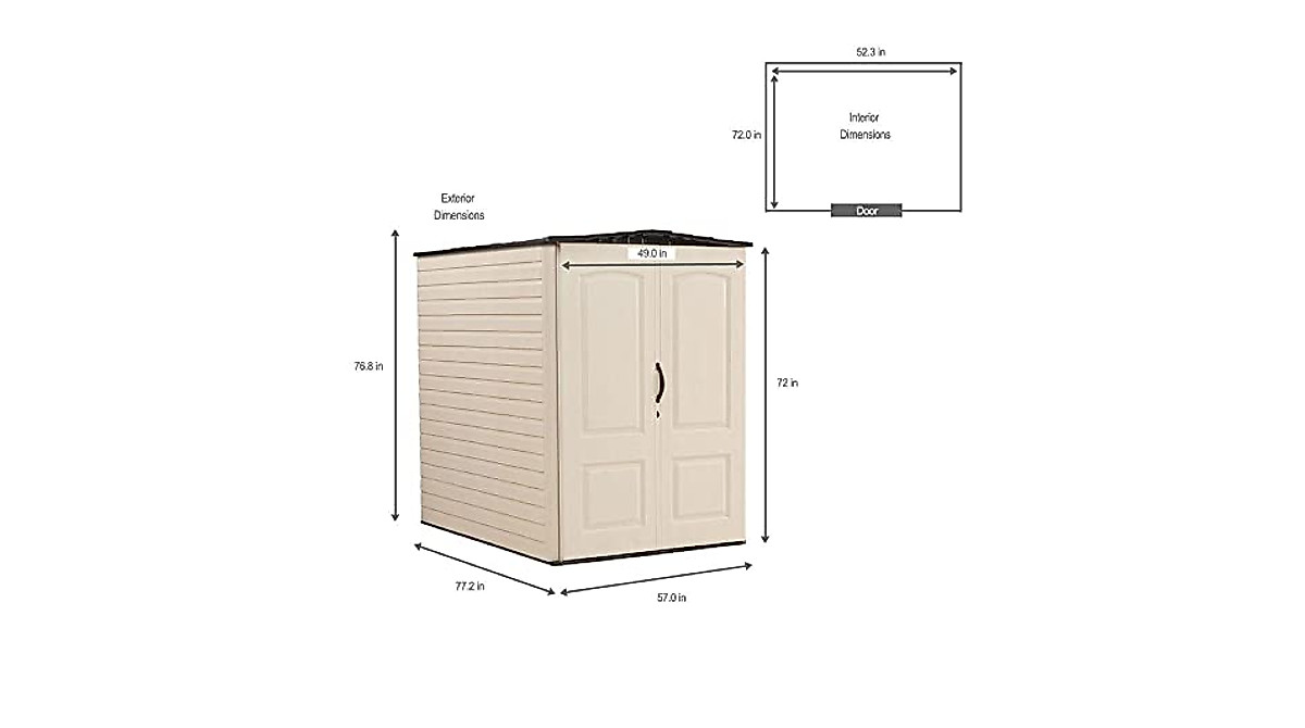 Rubbermaid 5x6 Ft. Weather-Resistant Plastic Storage Shed