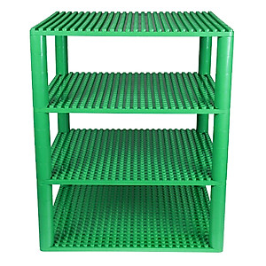 Strictly Briks Compatible with Lego Classic Big Briks Stackable Baseplates, Large Pegs for Ages 3 and Up, 100% Compatible with All Major Brands, Green, 1 Piece, 13.75" x 16.25" Inches
