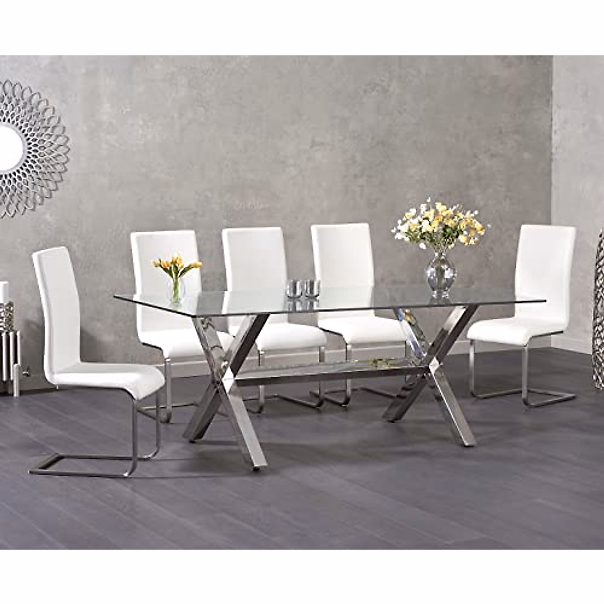 Fab Glass and Mirror Clear Tempered Top 24"x48" Rectangle 1/2" Thick with Flat Edge Radius Corner Replacement Dining, Coffee, Patio Table, Tabletop Protectors by Fab Glass, 24" X 48"