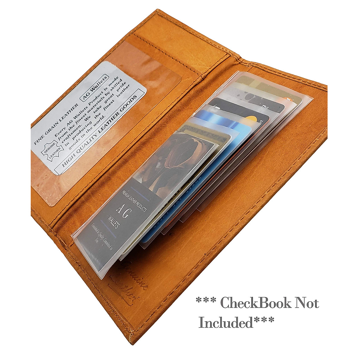 Set of 2 Clear Premium Quality Checkbook Wallet Insert from AG Wallets