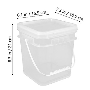 UPKOCH 1.32 Gallon Plastic Storage Bucket with Lid | Food-Grade Multi-Functional Container for Paint, Ice Cream, and More | Reusable Household Pail | Free