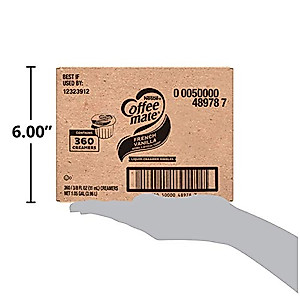 Nestle Coffee mate Coffee Creamer, French Vanilla, Liquid Creamer Singles, Non Dairy, No Refrigeration, Box of 360 (Pack of 2)