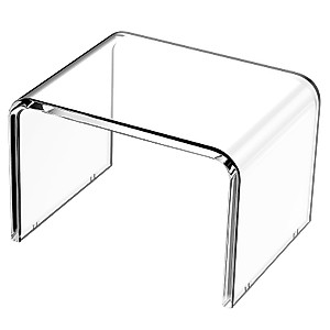 Acrylic Non-Slip Step Stool, 12.6 Inches Acrylic Small Step Stool, Toilet Stool, Plant Stand, Footstool, Display Rack