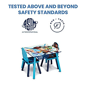 Delta Children Kids Table and Chair Set With Storage (2 Chairs Included) - Ideal for Arts & Crafts, Snack Time, Homeschooling, Homework & More, Disney/Pixar Toy Story 4