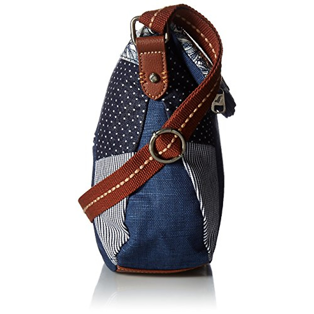 Sakroots womens Foldover Crossbody Bag Cotton Canvas, Multifunctional Purse With Adjustable Strap Zipper Pockets Sustainable Durable Design, Navy Spirit Desert, One Size US