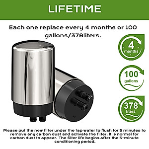 Replacement for Brita Faucet Filter, Faucet Water Filter - Fits All Brita Tap Water Filters Compatible with Brita 36311 On Tap Faucet Filters System for Sink FR-200 FF-100, 2 Pack