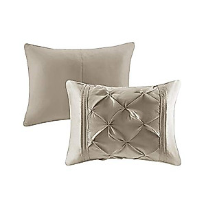 Madison Park Laurel 7 Piece Comforter Set Color: Taupe, Size: King, Mushroom