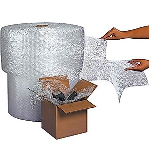 Aviditi Bubble Cushioning Wrap Rolls, 48 Inch x 750 Feet, 3/16" Small Bubble, Perforated Every 12 Inches, for Packing, Shipping and Moving (1 Roll)