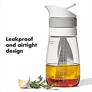 OXO Good Grips Twist & Pour Salad Dressing Mixer, Gray, 14 ounces