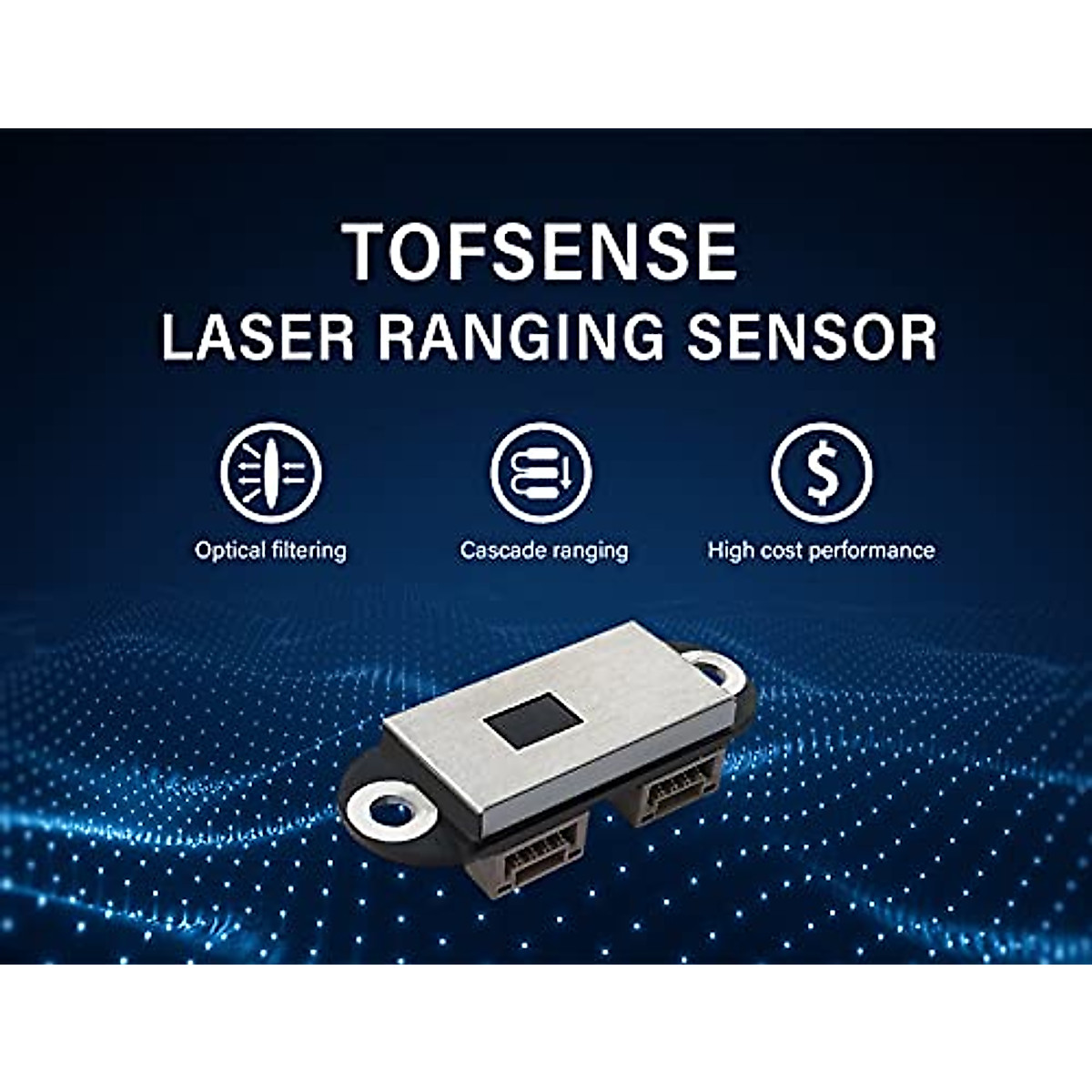 youyeetoo Nooploop TOF Lidar Sensor, Range 8M(26FT) FOV 27° Resolution 1mm 10Hz Support Cascade Multiple Communication interfaces,Raspberry Pi, Arduino Lidar Sensor (TOFSense)