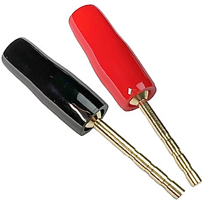 CESS Banana Pin Plug Open Screw Type Cable Connector - Tip Banana Plugs (20 Pack)