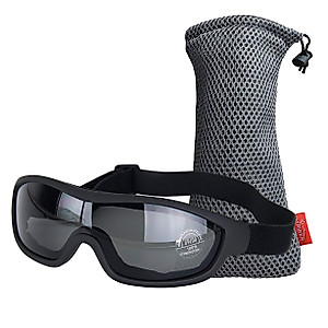 Viriber Motorcycle Goggles Bike Goggles UV Protective Outdoor Glasses Dust-proof Combat Goggles Military Tactical Goggles (Deep Black)