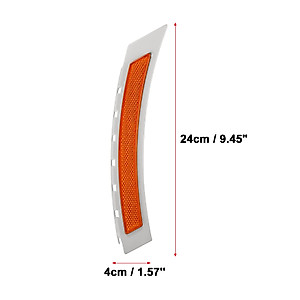 X AUTOHAUX Pair Front Bumper Reflector Side Marker 63147185743 63147185744 for BMW 5 Series 535i 550i 2008-2010 Replace Original Reflector Yellow