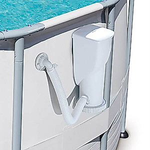 Summer Waves SkimmerPlus P53FX1500 1500GPH Above Ground Swimming Pool 120V GFCI Skimmer Filter Pump System with 1.25" Circle Connection and Hose