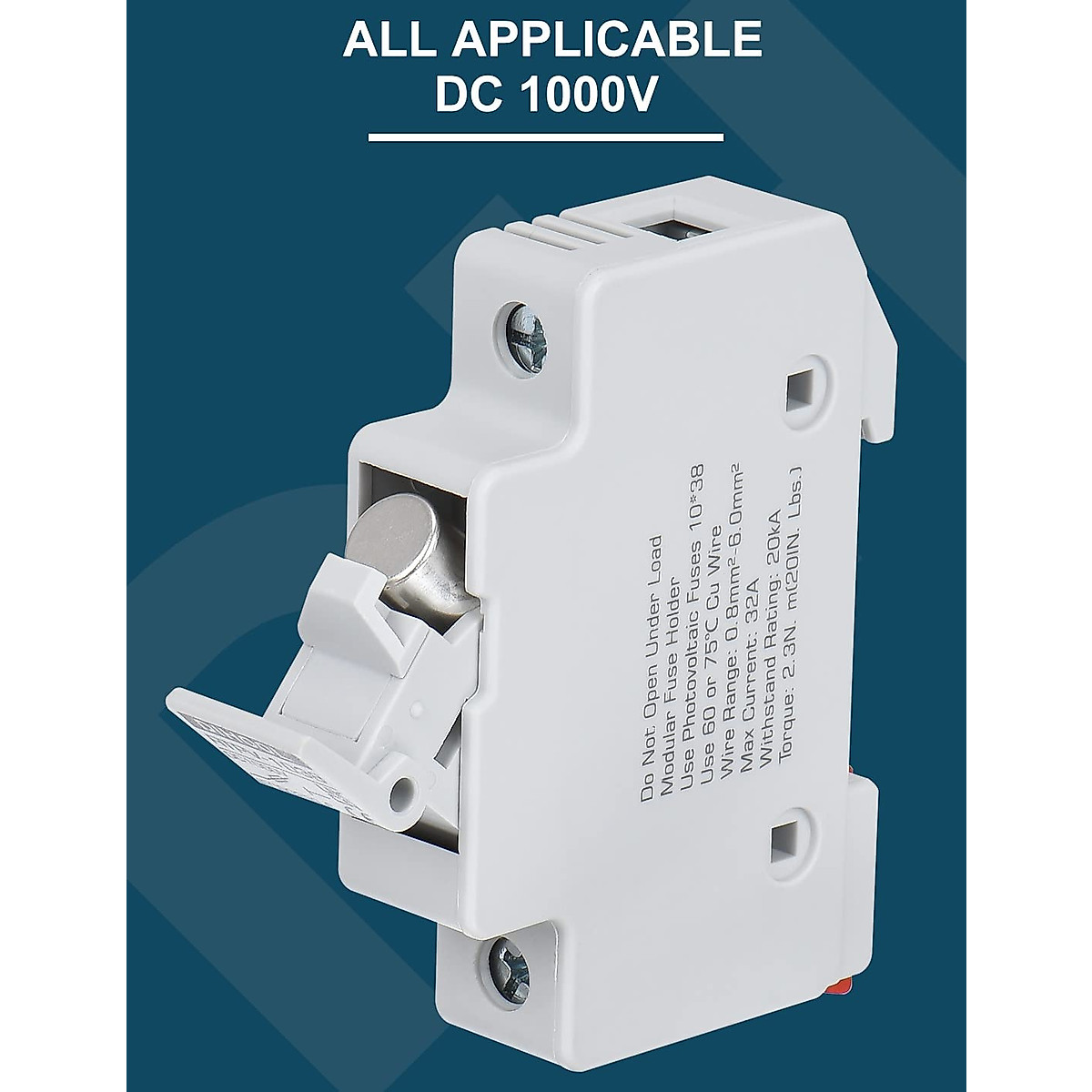 DIHOOL 30 Amp Inline Fuse for Solar Connector, 4pcs Solar fuses Holder, DIN Rail Solar Panel Fuse