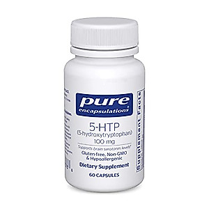 Pure Encapsulations 5-HTP 100 mg | 5-Hydroxytryptophan Supplement for Brain, Sleep, Eating Behavior, and Serotonin Support* | 60 Capsules