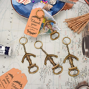 50pcs Anchor Keychain Bottle Opener Wedding Party Gift Decoration, Perfect for Birthday Party, Baby Shower Give Back Guest Gift, Nautical Themed Beer Opener Keychain