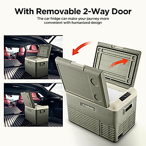 AAOBOSI 12 Volt Car Refrigerator 32 Quart (30L) RV Portable Refrigerator Freezer Car Fridge Cooler -4℉-68℉ Electric Compressor Cooler 12/24V DC 100-240V AC Travel