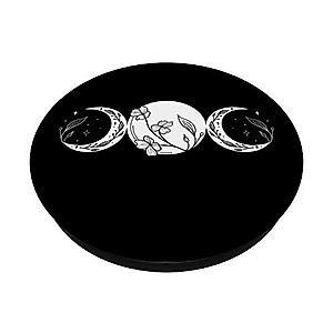 Floral Triple Moon Goddess/Moon Phase PopSockets PopGrip: Swappable Grip for Phones & Tablets