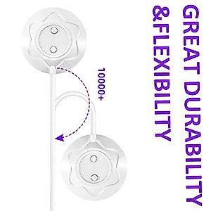 Densleonis Rose Charger, Replacement Rose Standing Base Dock Station, Magnetic Fast Charging USB Cable Charger for Rose - 2 Pack, 2.5Ft