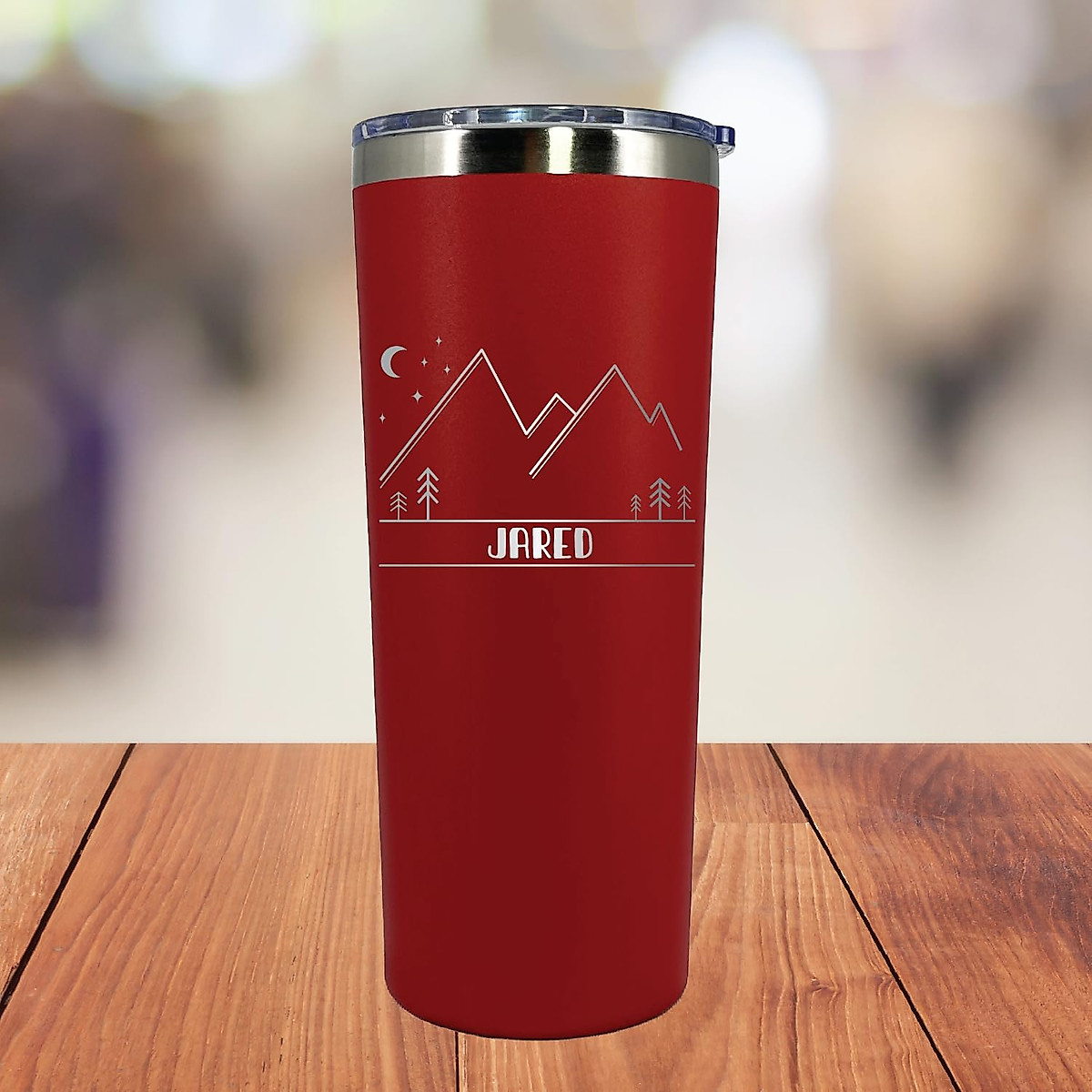 AVITO Personalized Motivational Mountain 22oz Tumbler - Laser Engraved - Vacuum Insulated - Stainless Steel