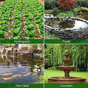 POPOSOAP Submersible Water Pump 880GPH(60W, 3000L/H), Fountain Pump with 8.5FT High Lift & 3 Nozzles, Ultra Quiet Aquarium Water Pump for Fish Tank, Outdoor, Pond, Waterfall, Hydroponics, Aquarium