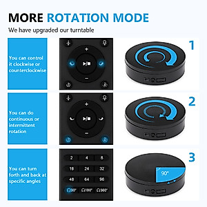 BAOSHISHAN Rotating Display Stand 7inch/44lb Photography Turntable with Remote Control, Motorized Display Turntable for Live Video Photography Cup Models (Black)