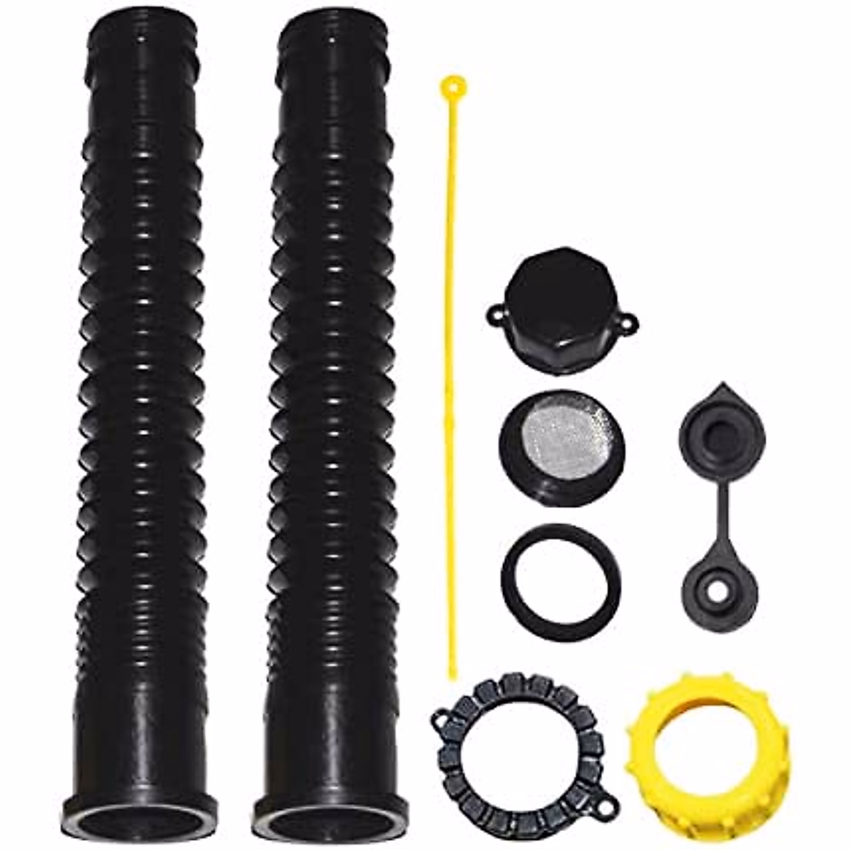 KP KOOL PRODUCTS Gas Can Spout Replacement with Extension Spout - Gas can nozzle - Gas can vent kit & Gasket Filters - Used for Old 5 Gallon gas can spout - Blitz - Midwest - Scepter and Other Brands