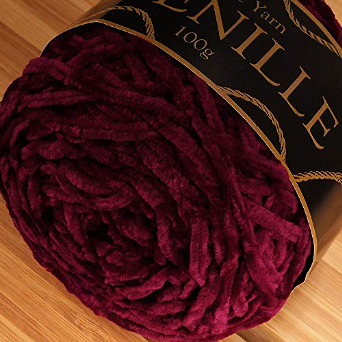 JubileeYarn Chenille Yarn - Worsted Weight - 100g/cake - Scarlet - 2 Cakes