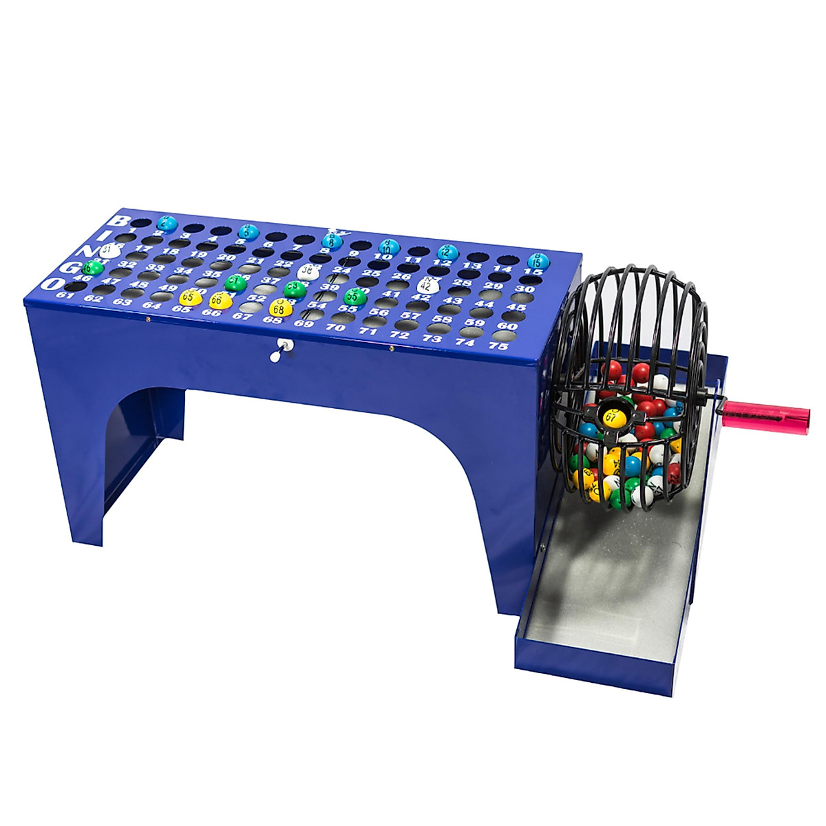 MR CHIPS Bingo Game Deluxe - Bingo Game Set with Cage, 7/8 Inch Bingo Balls and Bingo Master Board | All-in-One Table Top Professional Bingo Game Machine