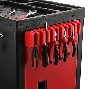 EMENTOL Red Magnetic Plier/Wrench Holder,Tool Organizer,10 Plier Organizers,Modular Screwdriver Organizers