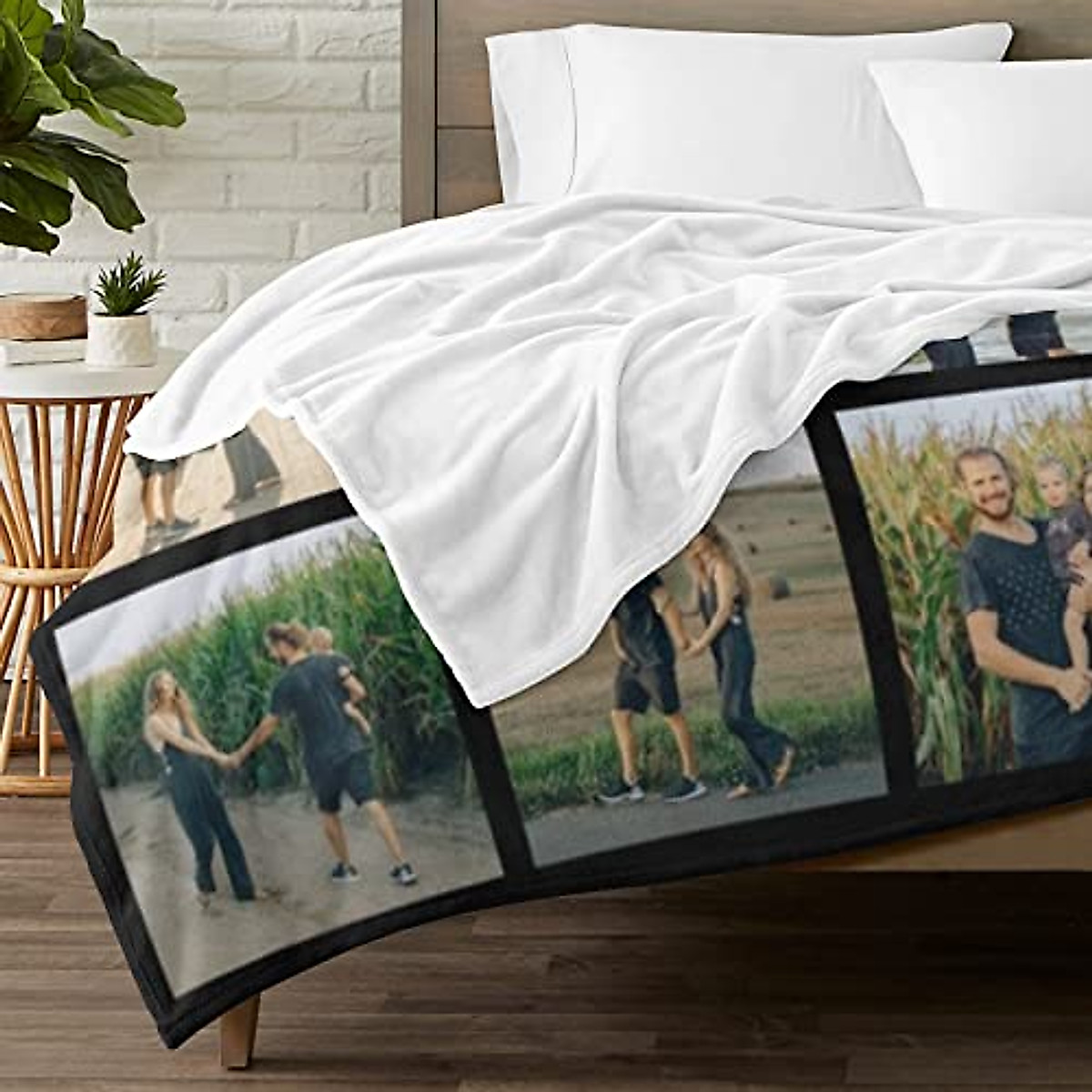 HYHSJY Gifts for Mom Dad Custom Blankets Personalized Throw Blankets with Photo Text Customized Love Blanket for Wife Friend Mom Couple Grandma Pets Gifts for Birthday Anniversary Halloween Christmas