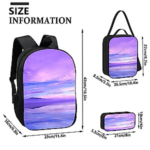 JQVQH Fashion Backpack Casual Travel Backpacks Laptop Bag With Lunch Bag Pencil Case Box, 03