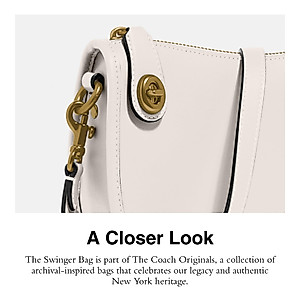 Coach The Coach Originals Glovetanned Leather Swinger, Chalk