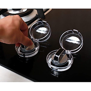 Gas Knob Covers,6-Packs Child Proof Stove Knob Safety Covers for Gas Stove,Universal Design