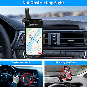 APPS2Car 13'' Gooseneck Car Phone Holder,Heavy Duty Phone Holder for Truck, [Flexibile Long Arm] [Anti shake stabilizer]Windshield Car Phone Mount Suction Cup,Fit For iPhone, Samsung &Other Cellphone