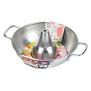 Pearl Metal Warakuan HB-5969 Stainless Steel Shabu-shabu Pot, 10.2 inches (26 cm), Made in Japan, Gas Fire Only