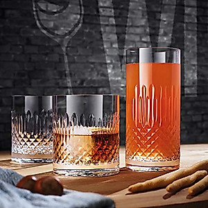 Luigi Bormioli Diamonte 12.75 oz. Double Old Fashion Glass, Set of 4 12769/01