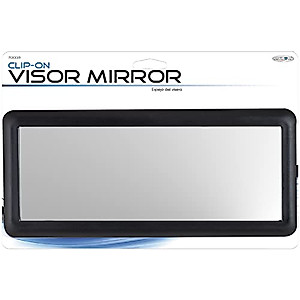 Custom Accessories 70003 Black Deluxe Visor Mirror